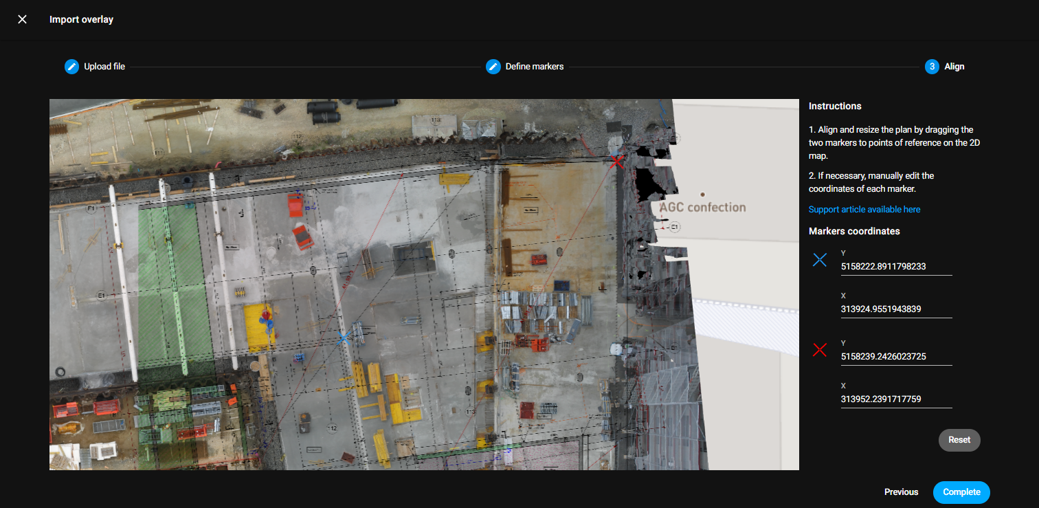 Design Overlay (2D/3D)- PIX4Dcloud Advanced